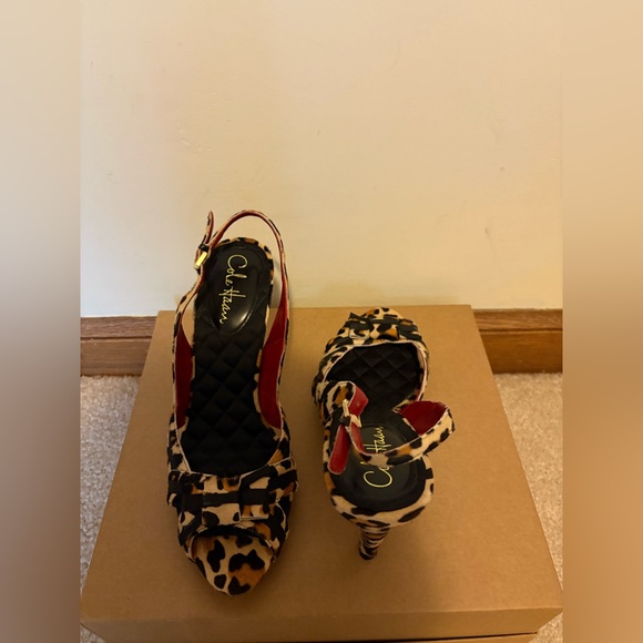 Shoes | Cole Hahn Nike Air Calf Hair Leopard Print Platform Heels With ...